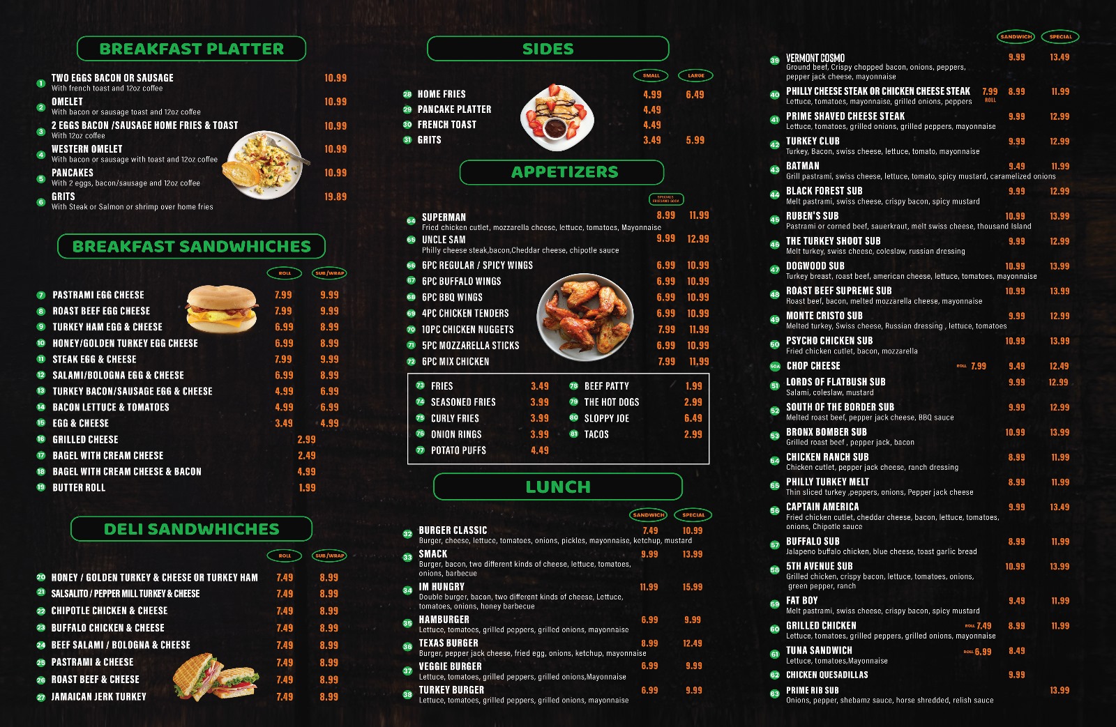 Menu – Vermont Chef